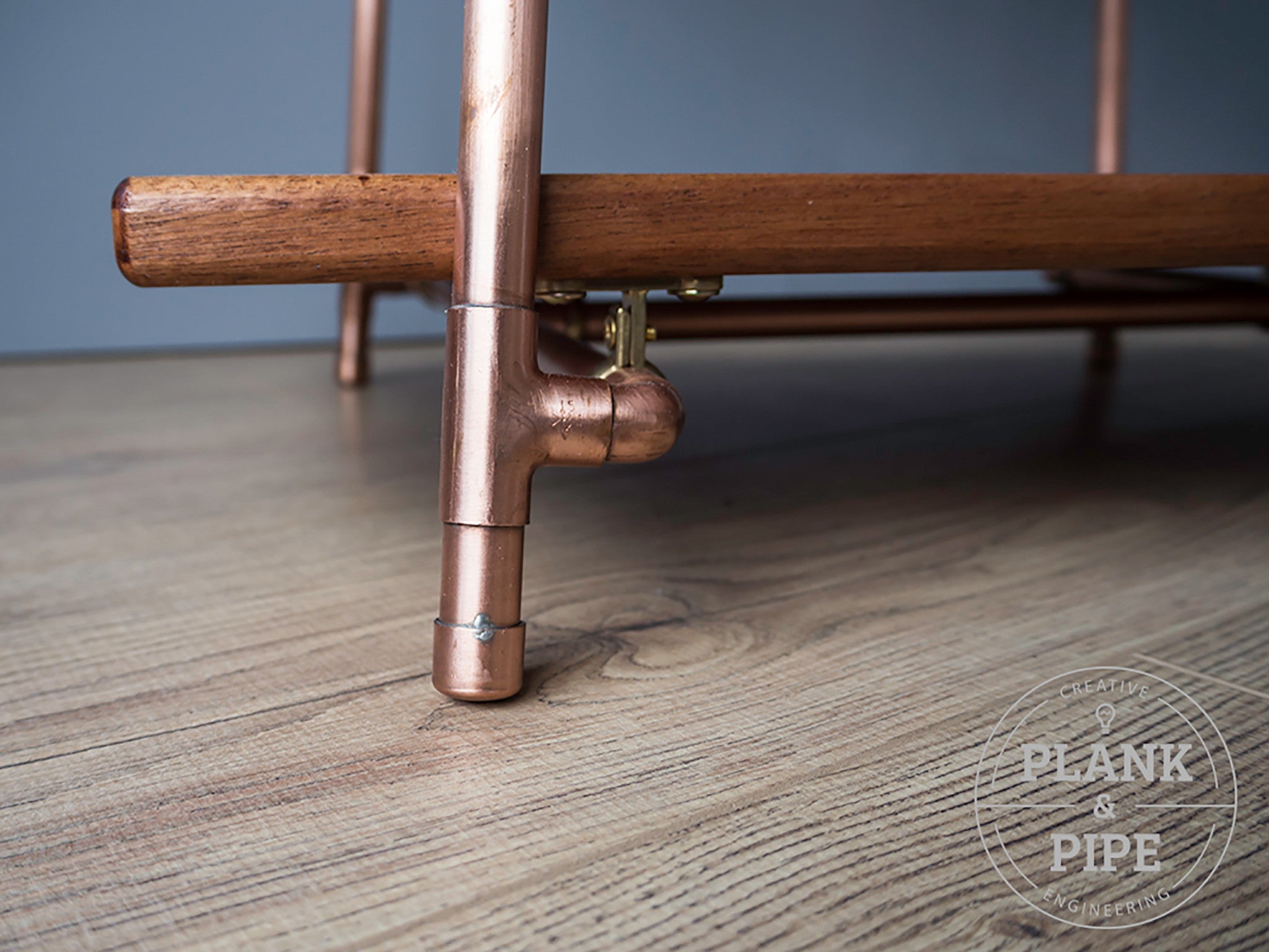 Copper Pipe Freestanding Pyramid Shelves – Plank & Pipe